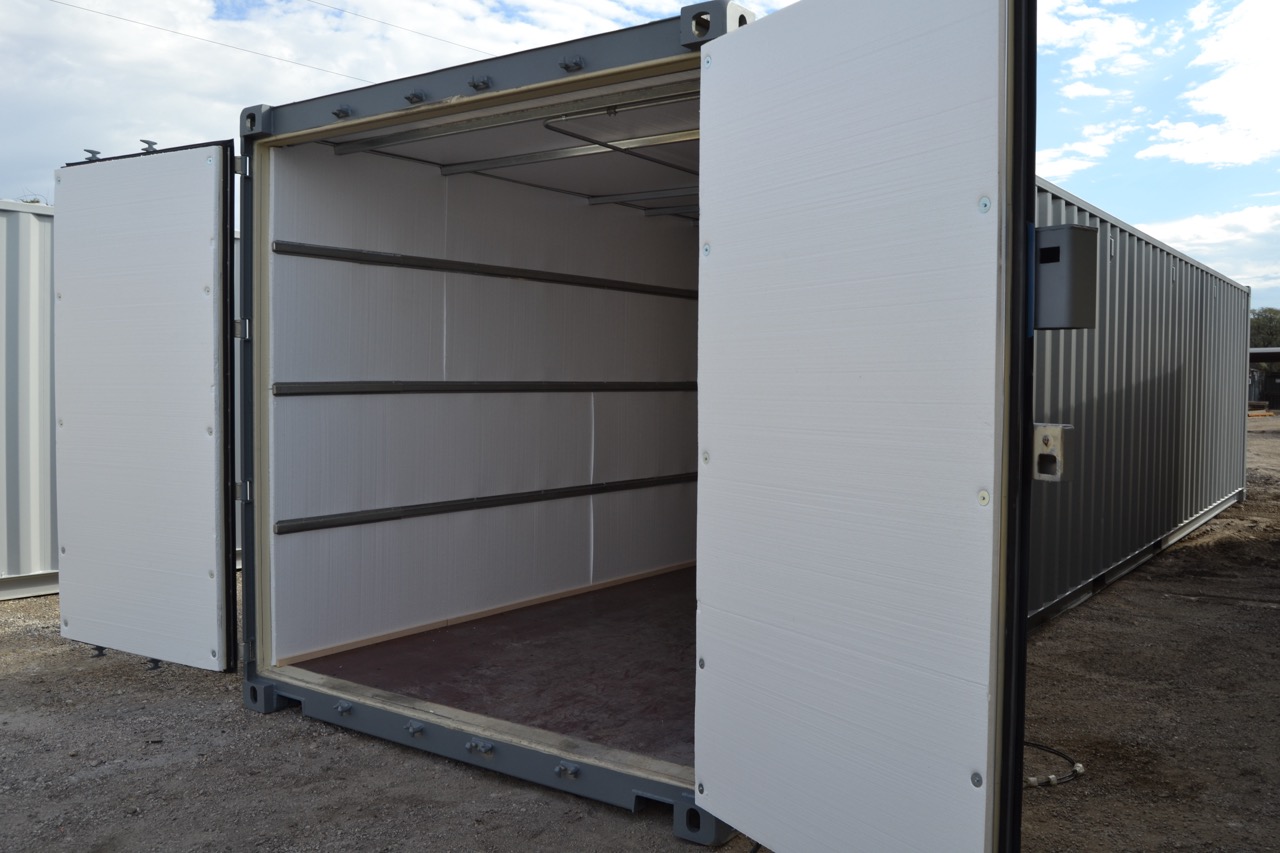 40-ft Climate Controlled Storage Container with Door | Falcon Structures
